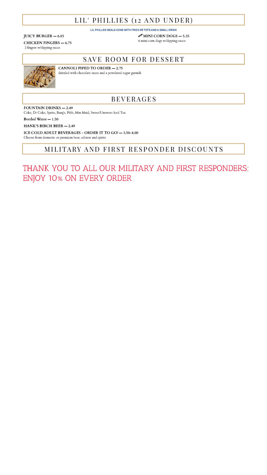 Philly's Finest Cheesesteak & Hoagies